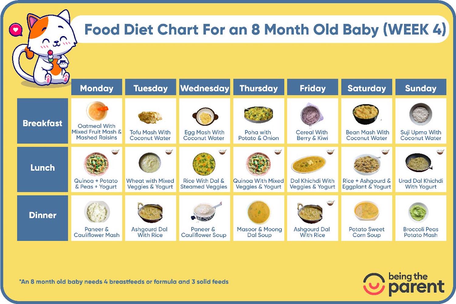 8 Month Baby Food – What to Give, What Not to Give and Sample Schedule ...